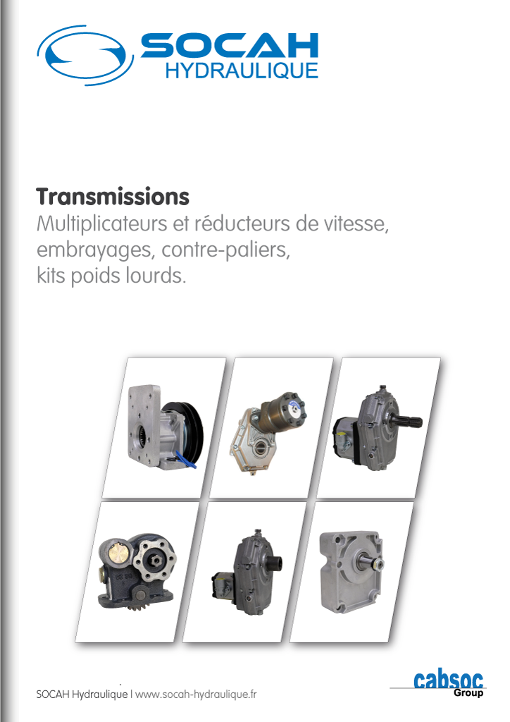 Socah Hydraulique - Documentation générale Transmissions